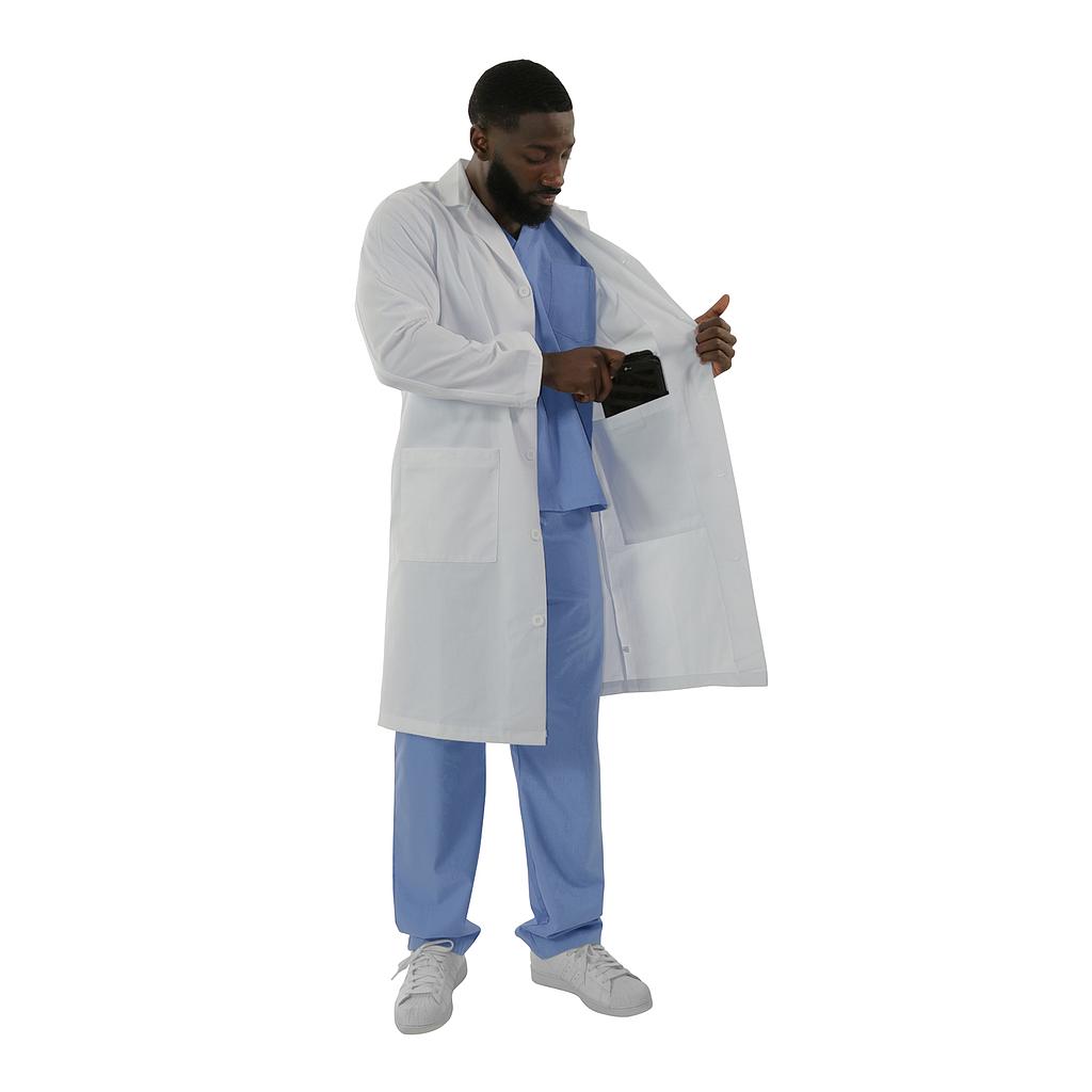 Ultra Smart 44” Twill Antimicrobial Lab Coat with Tablet Pocket